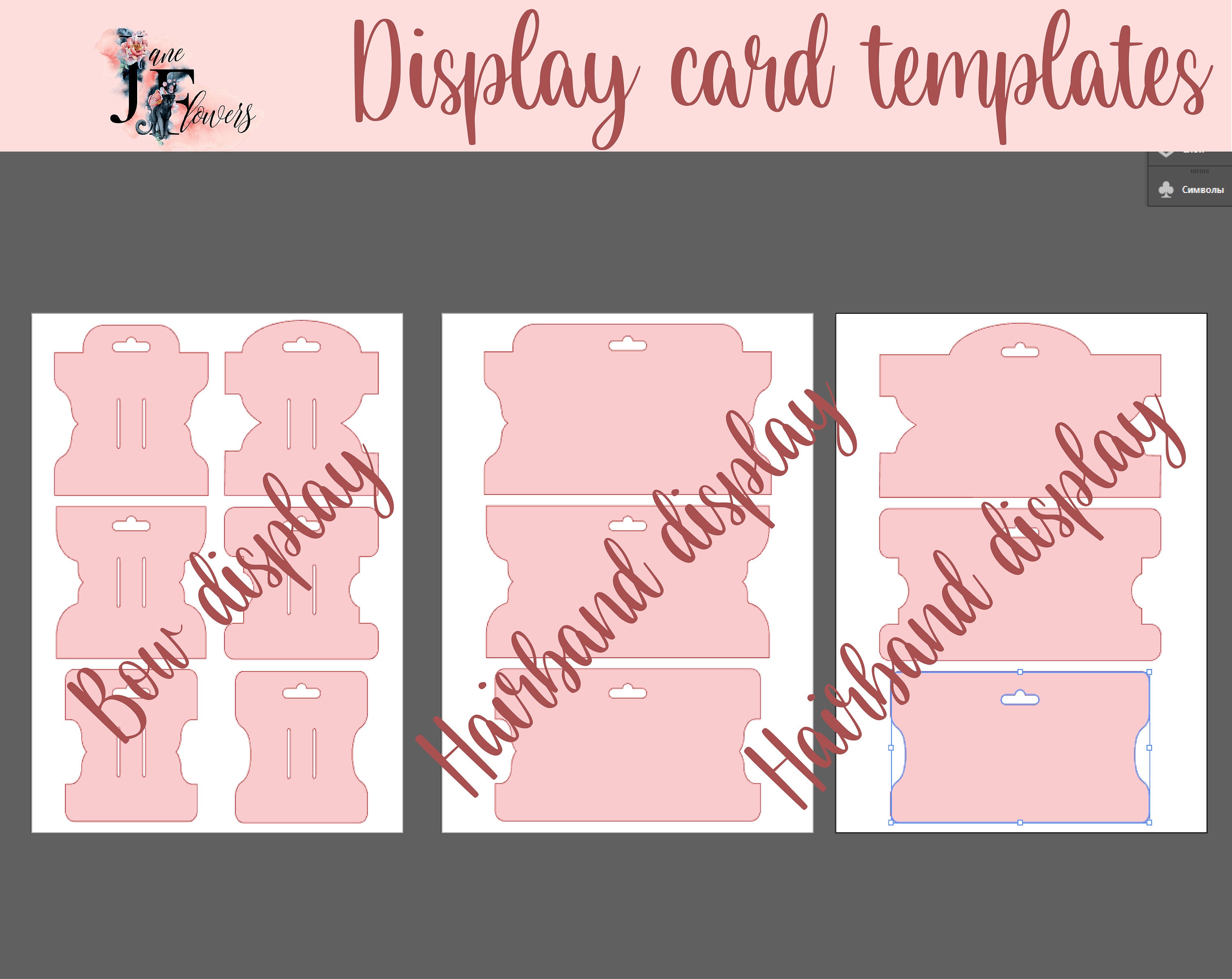 Cute Hair Bow Display Card Templates SVG DIY Headband Holder - Etsy ...