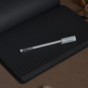 Black Paper Notebook With Lined Pages, Blackout Aesthetic Journal ...