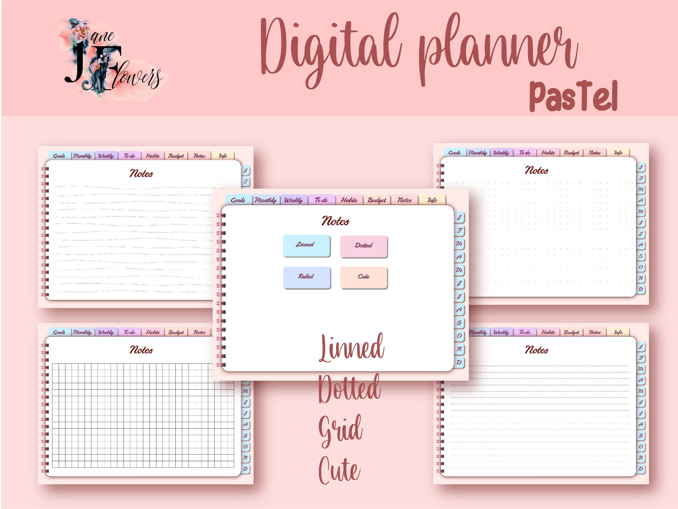 Undated Digital Planner for Goodnotes 2023 Goodnotes Planner - Etsy