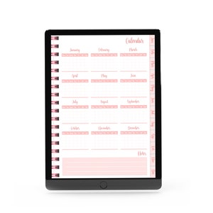 Undated Digital Planner , Cute Goodnotes Planner, Pink Life Planner ...