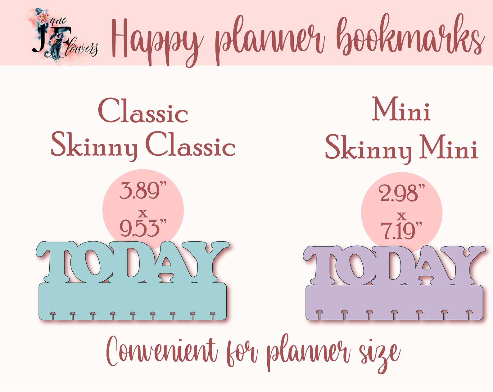 Classic Happy Planner Bookmark SVG Template, Disc Bound Page Marker for ...