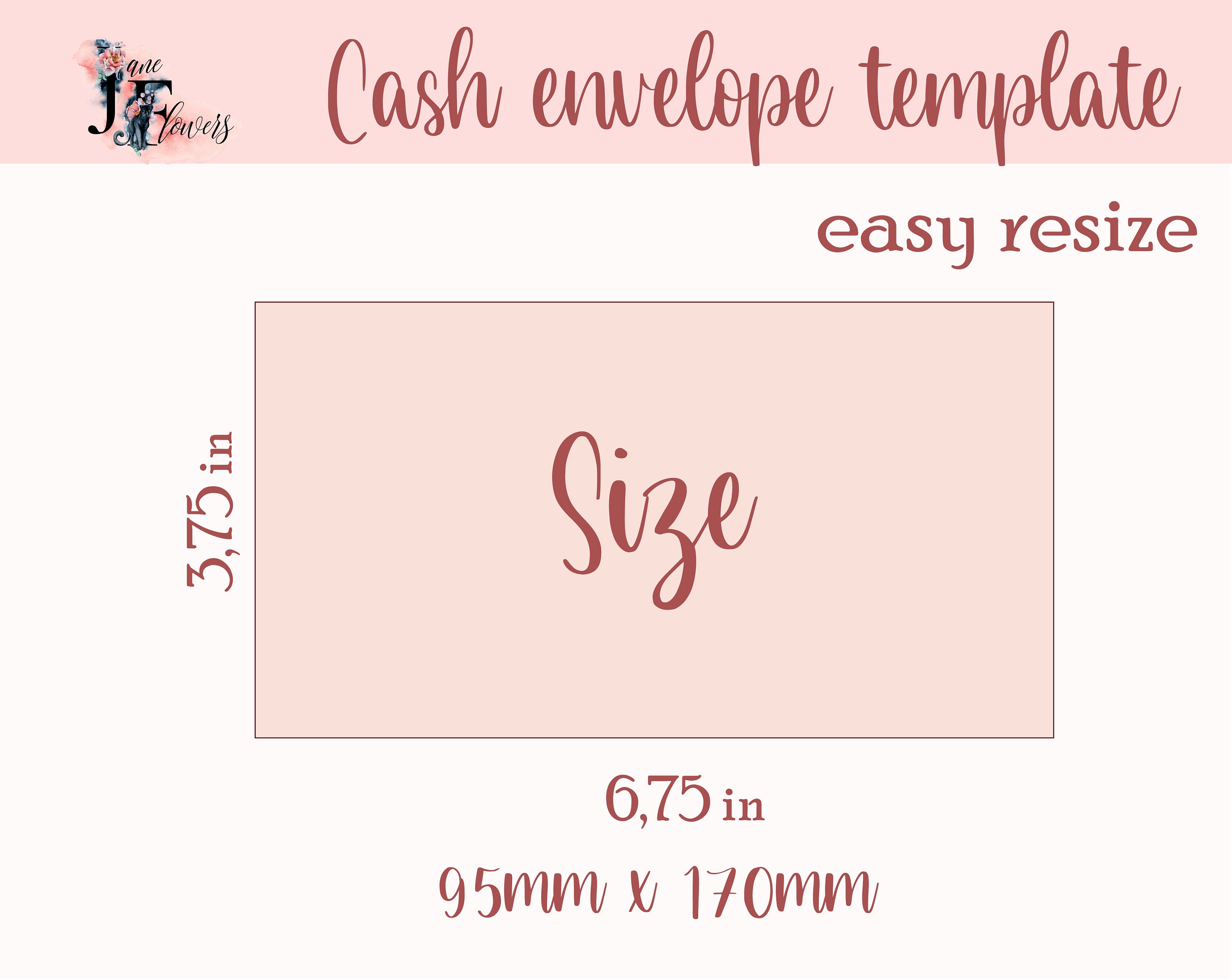 Cute Cash Envelope Template Svg, Budget Envelopes Pattern SVG, Cricut ...