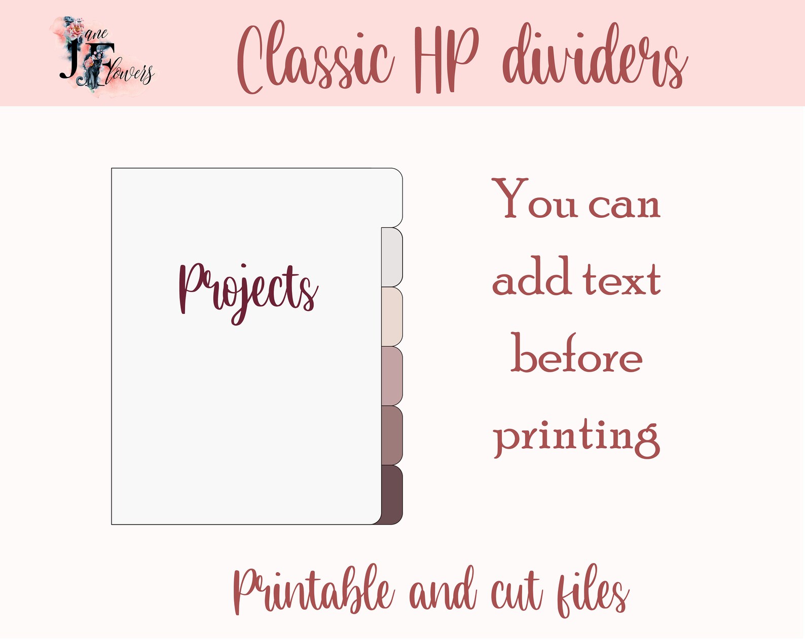 Monthly Dividers for Classic Happy Planner, 6 Side Tabs for Happy ...