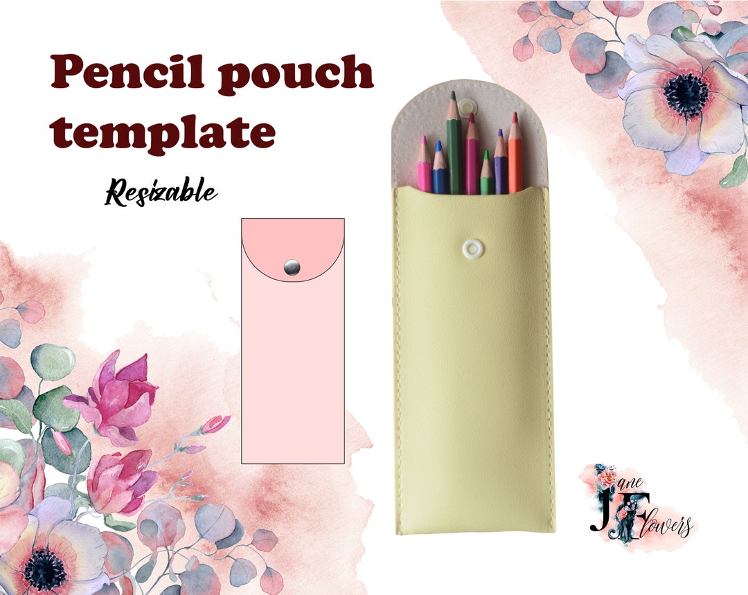 Pencil Pouch SVG, Pencil Holder Template, Cute Pencil Case SVG, Pen ...