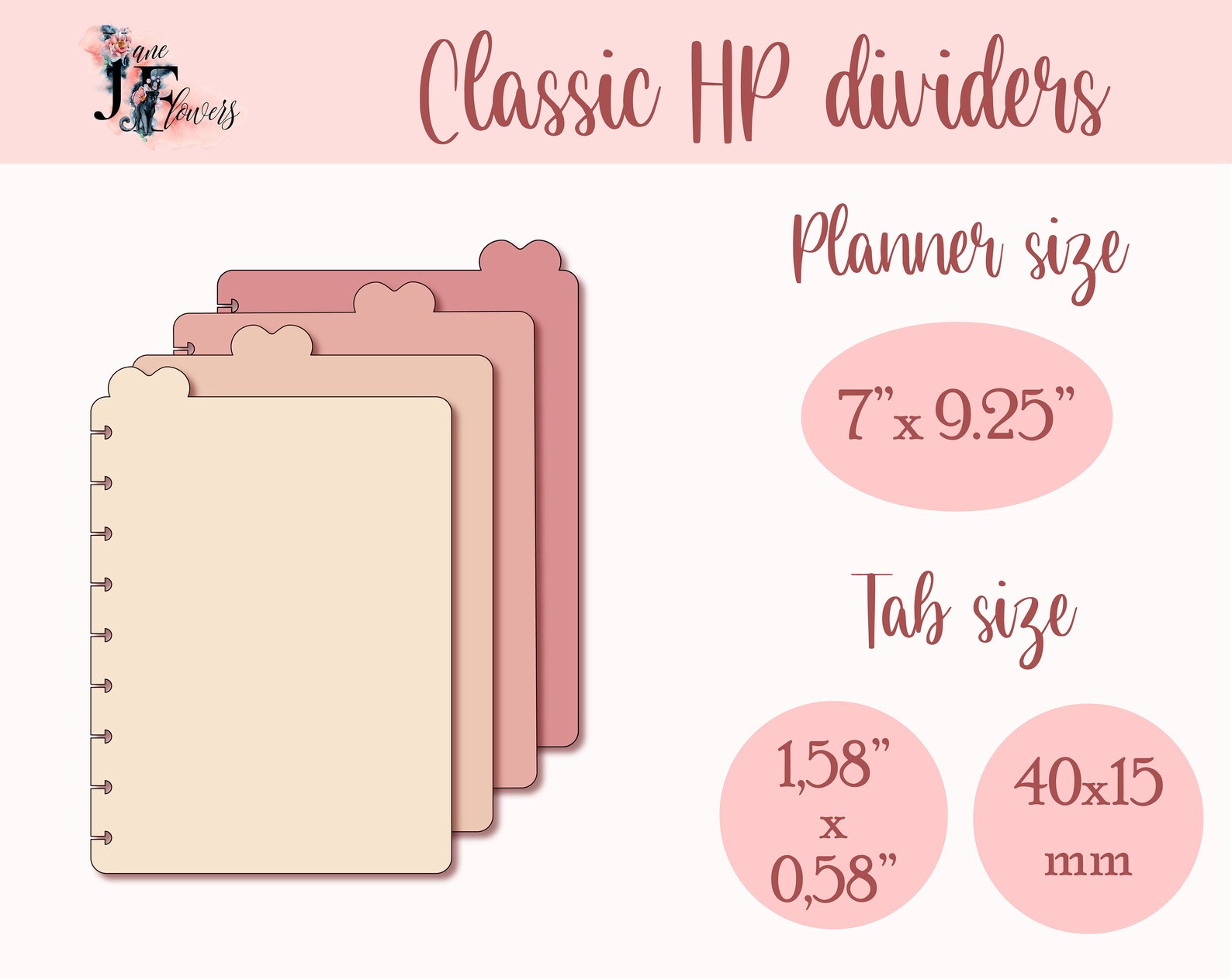 Classic Happy Planner Dividers SVG Top & Side Tabs (PDF, SVG, Cut Files ...
