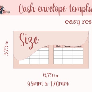 Cute Cash Envelope Template Svg, Budget Envelopes Pattern SVG, Cricut ...