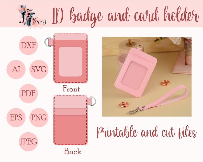 Minimalist Id Holder Pattern Slim Purse Template Business - Etsy