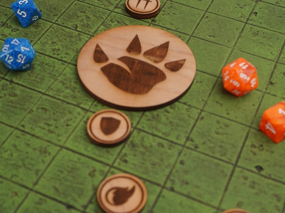 Wood D&D Token Set Dungeon Master Minimalist Game Prep Dungeons and ...