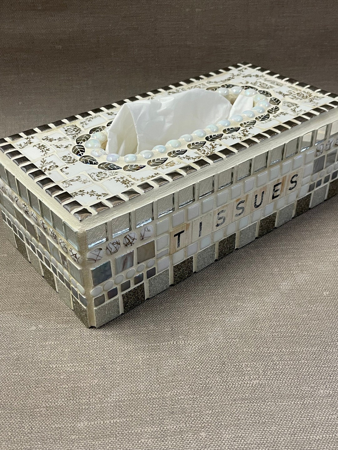 Mosaic Tissue Box - Etsy