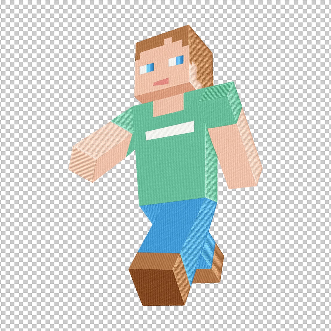 Pixel Man Embroidery Machine Design. Digitized Patterns. - Etsy