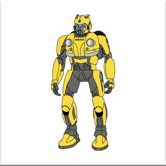 Yellow Fighting Robot Embroidery Machine Pattern.digitized | Etsy