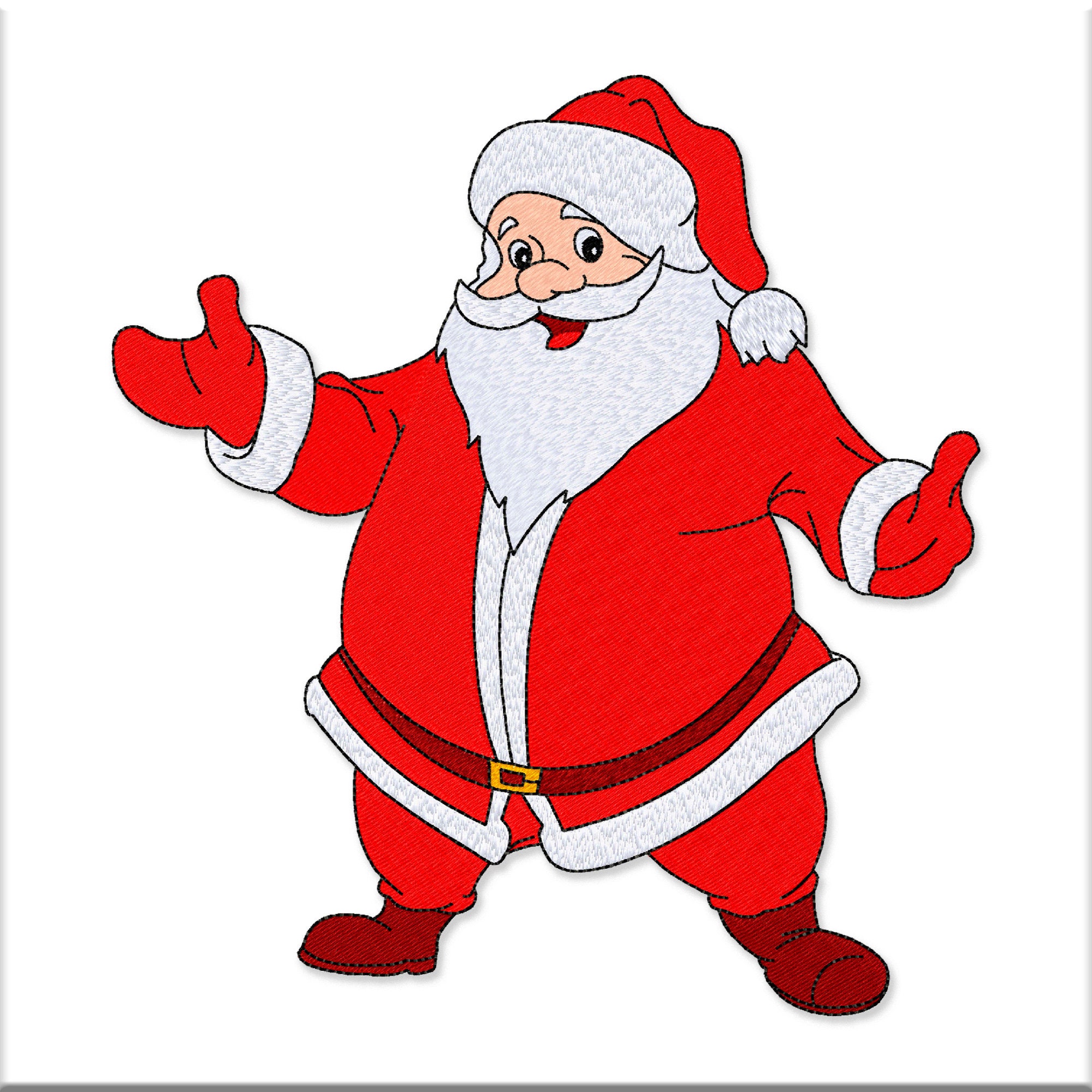 Weihnachtsmann Stickmuster. Digitalisierte Stickerei Füllstich-Designs ...