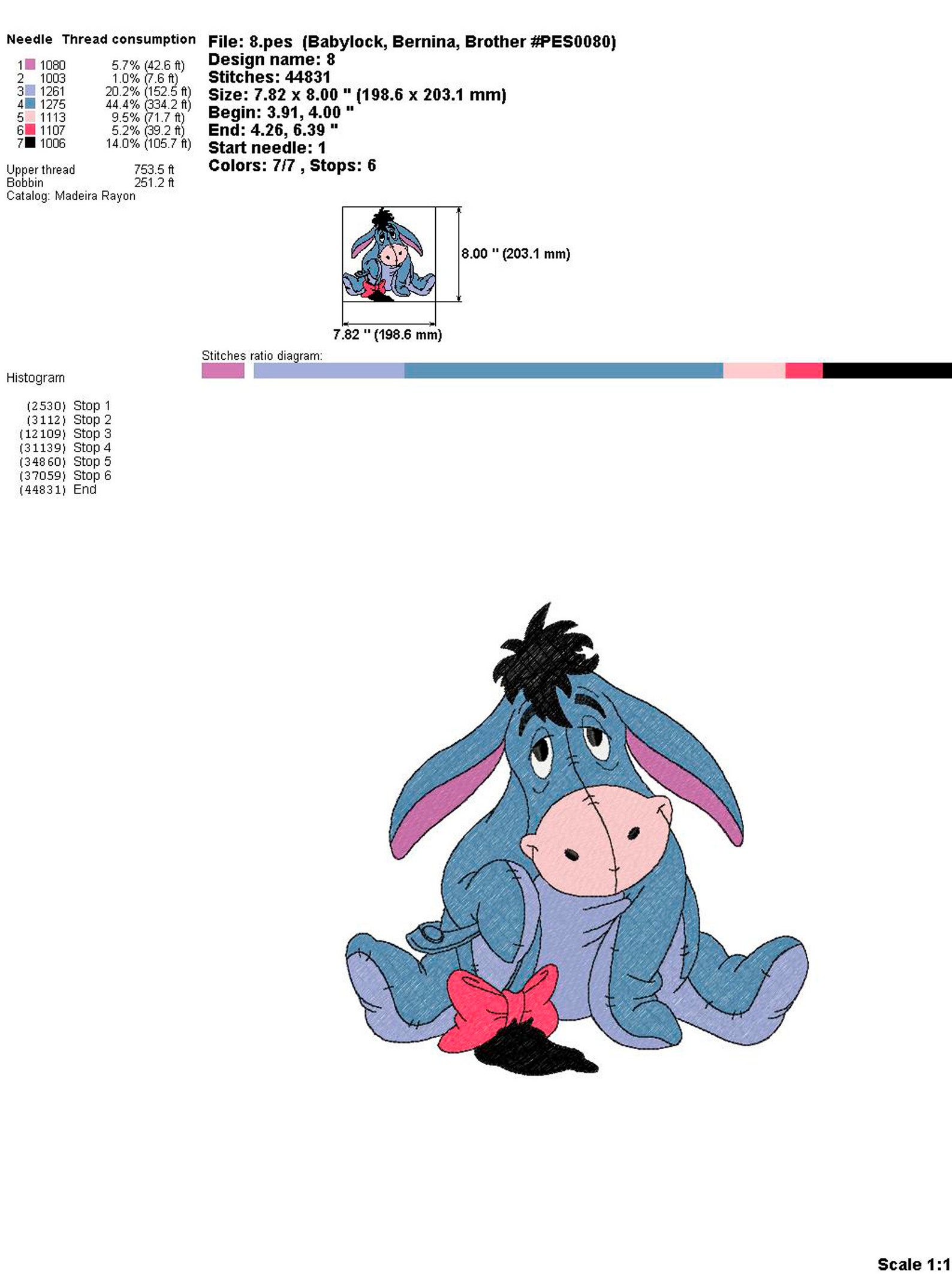 Donkey Machine Embroidery Design. Digital Embroidery Files. - Etsy