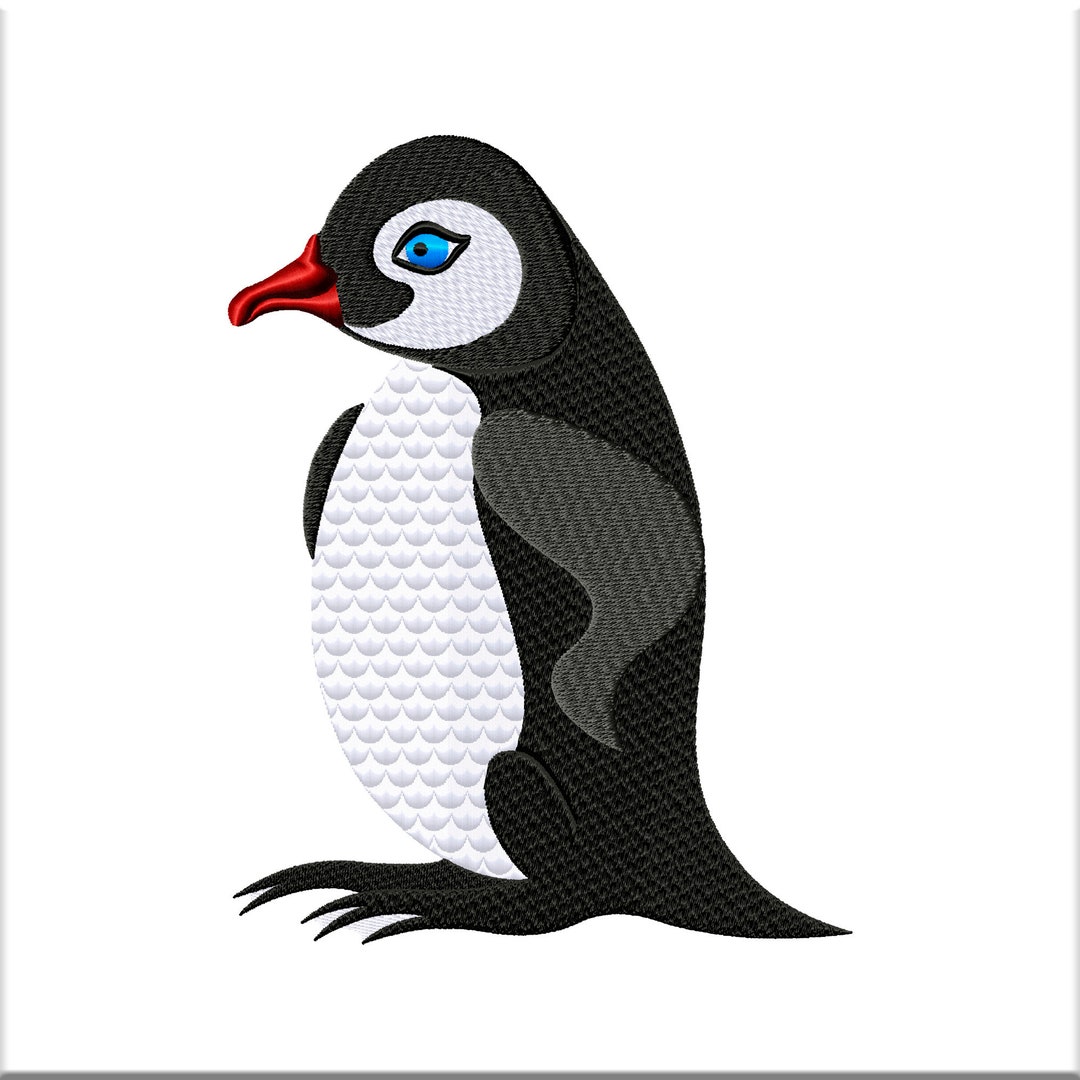 Penguin Machine Embroidery Design. Digital Embroidery Files. Digitized ...