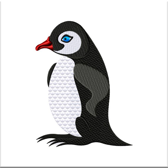 Penguin Machine Embroidery Design. Digital Embroidery Files. | Etsy