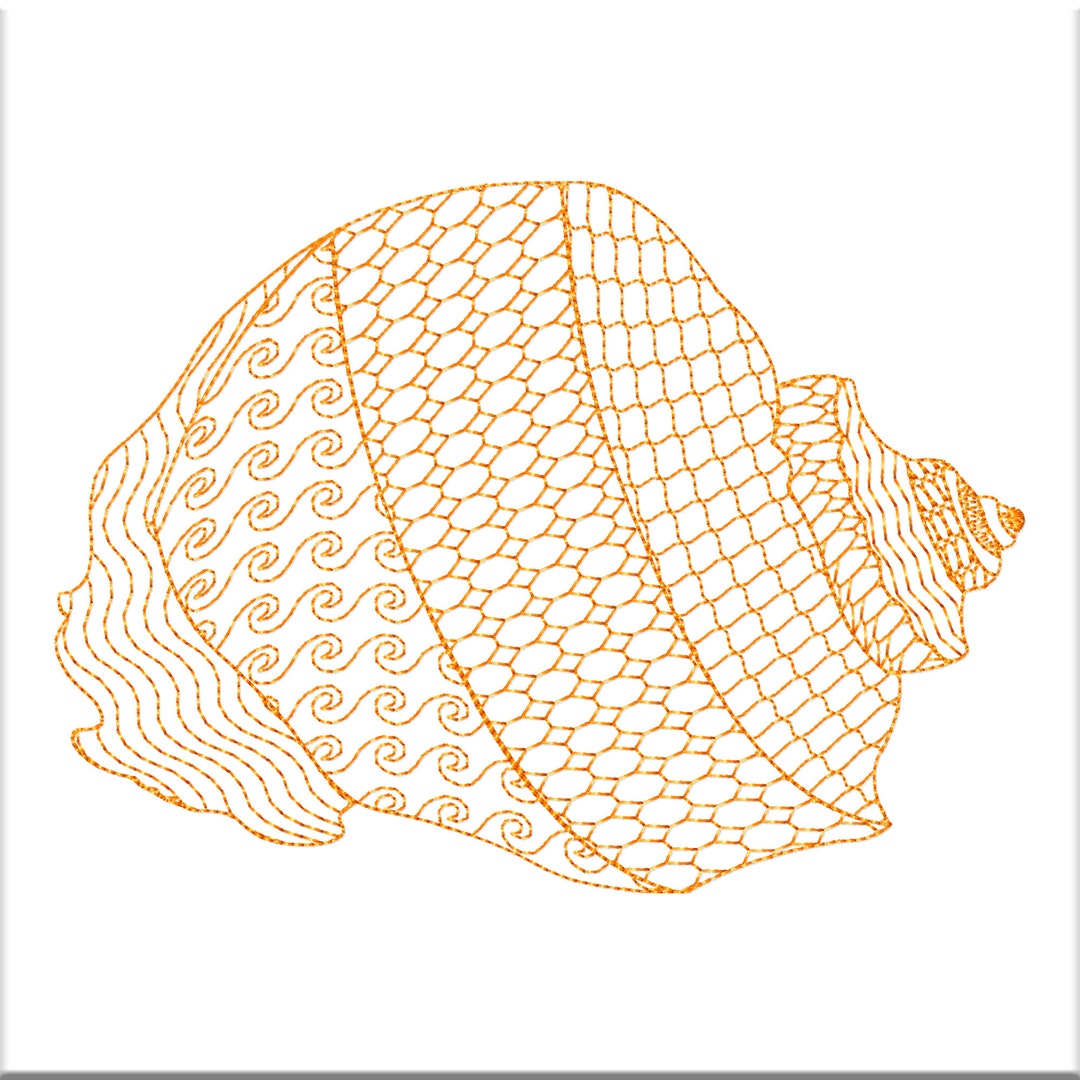 Machine Embroidery Design Sea Shell. Embroidery Files Digital Pes Vp3 ...
