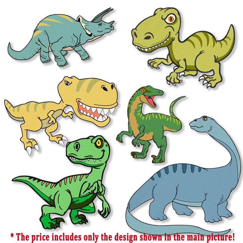 Raptor Dinosaur Machine Embroidery Design. Digital Embroidery - Etsy