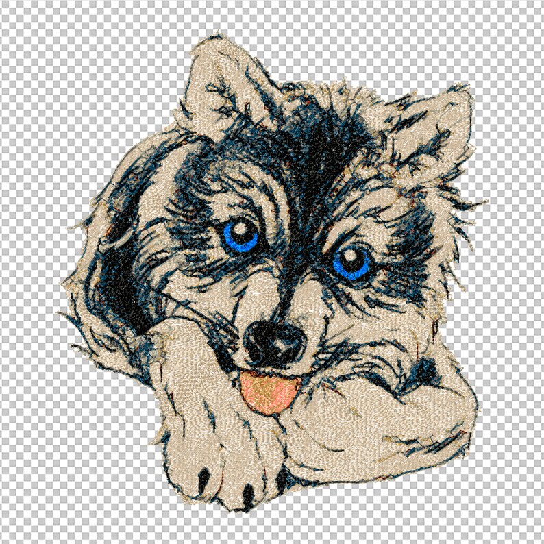 Husky Dog Embroidery Machine Design. Digital Embroidery Files | Etsy