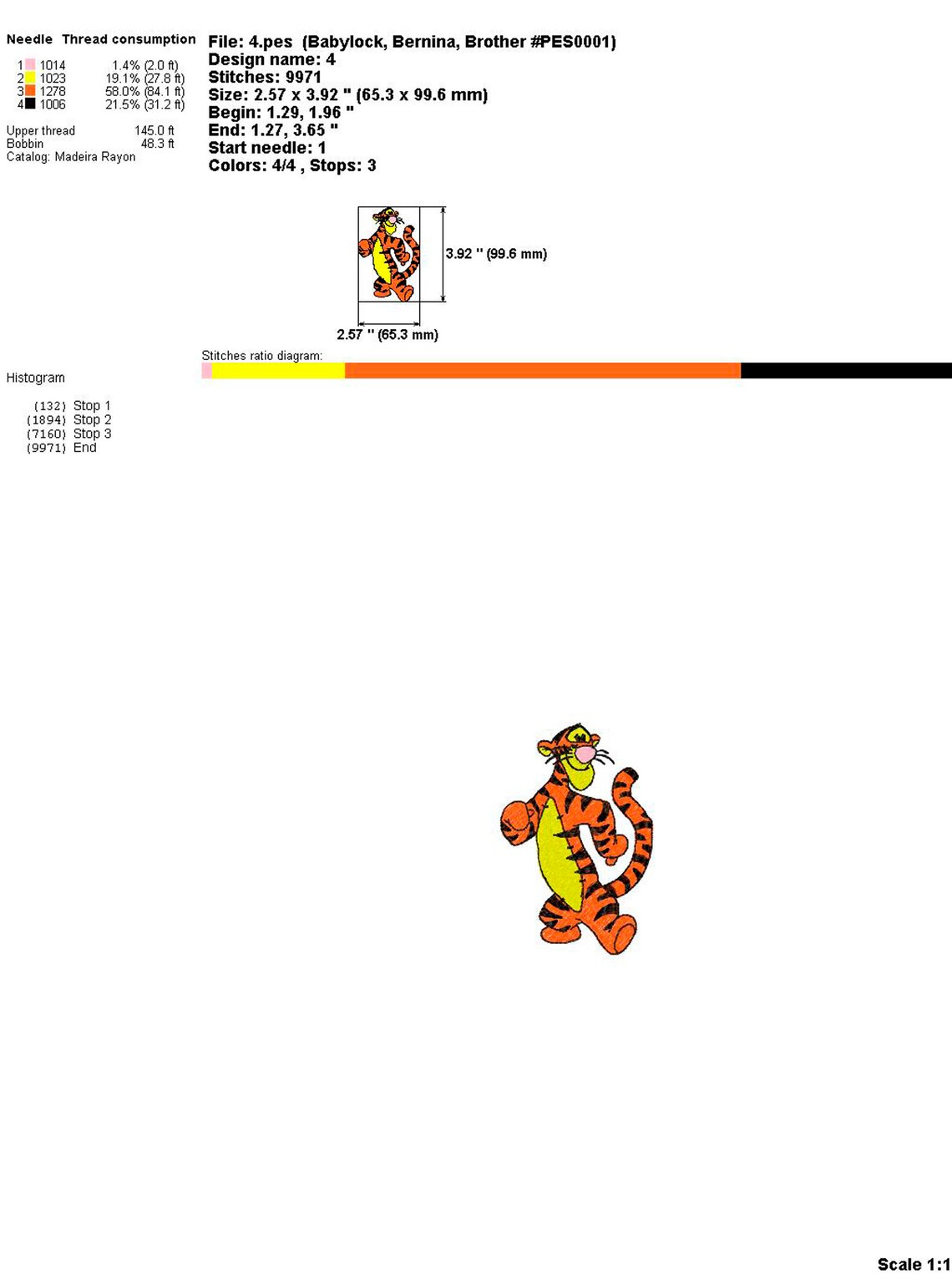 Tigger Machine Embroidery Design. Digital Embroidery Files. | Etsy