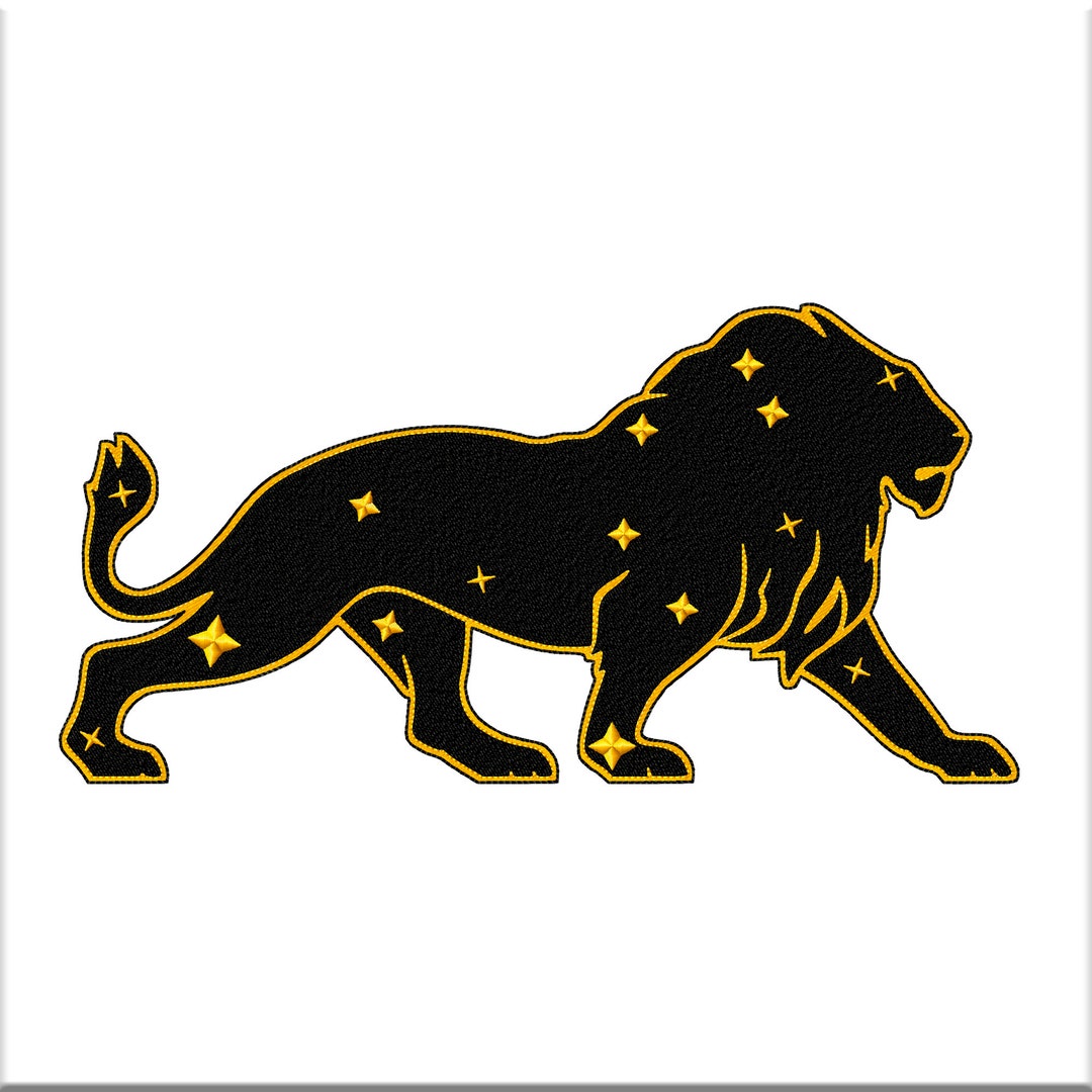 Star Lion Embroidery Machine Pattern. Digitized Design. Digital ...
