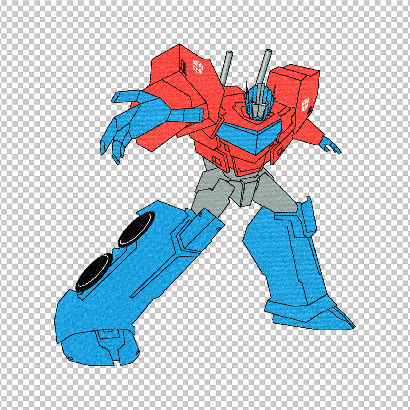 Machine Embroidery Design Fighting Robot Digital Embroidery - Etsy