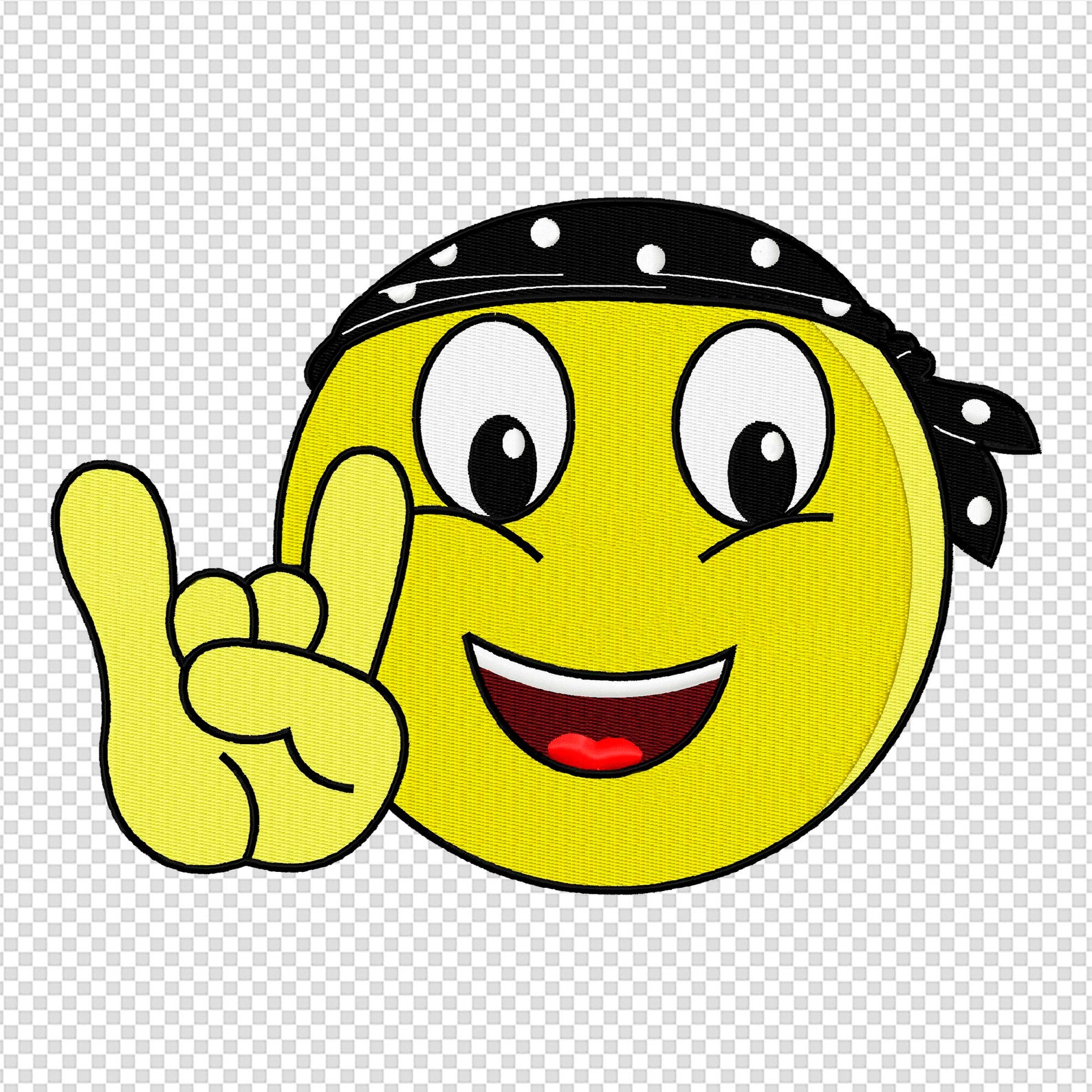 Smiley Rocker Embroidery Machine Design. Digitized Pattern - Etsy