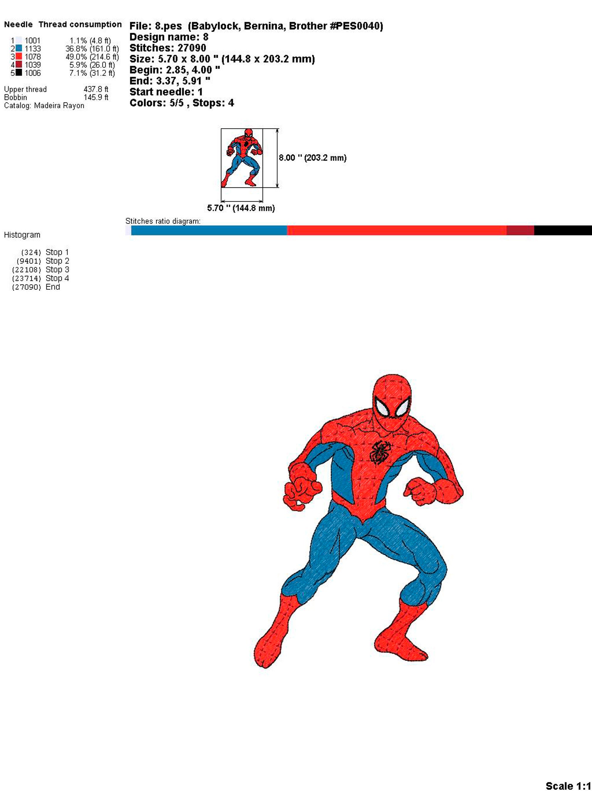 Machine Embroidery Design Character Super Hero. Digital Embroidery ...