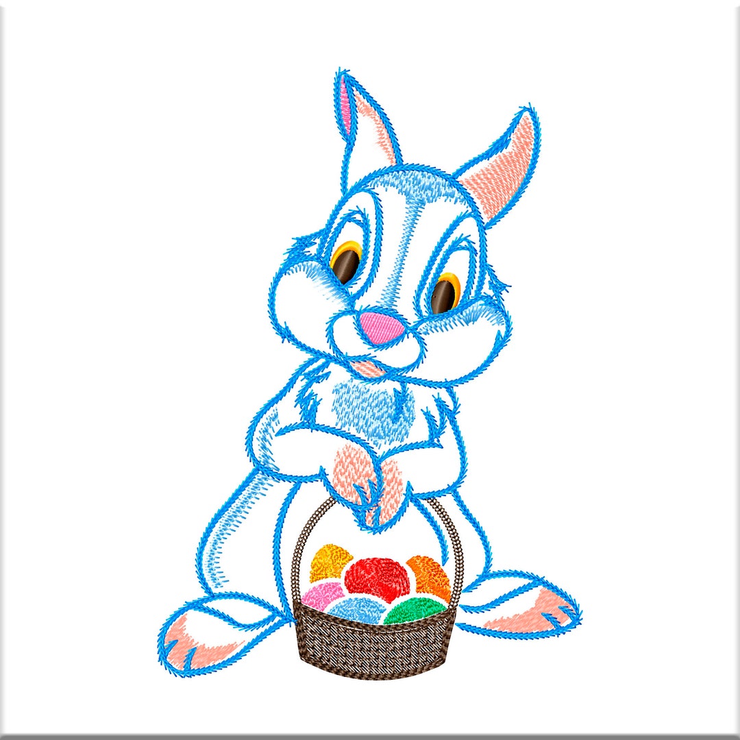 Easter Bunny Machine Embroidery Design. Digital Embroidery Files ...