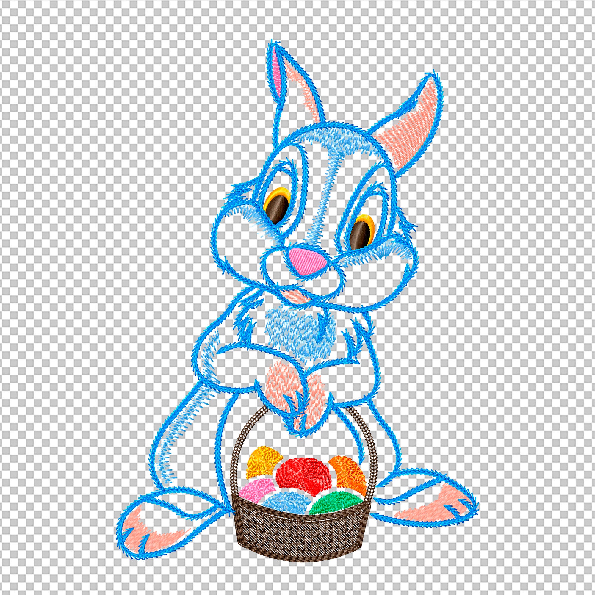 Digital Embroidery files Easter Bunny Machine Embroidery Design ...