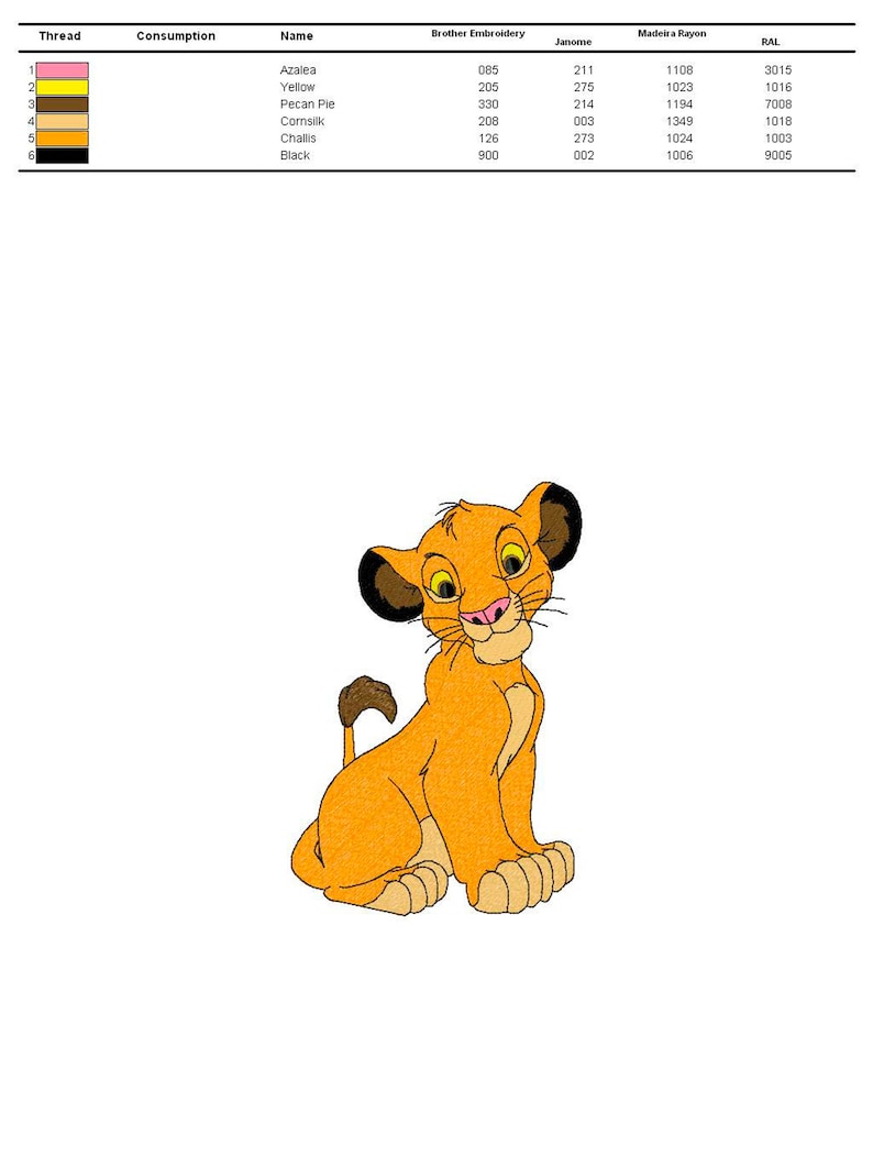 Two Machine Embroidery Designs, Little Lion and Lioness. Digitized ...