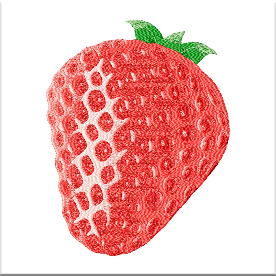 Strawberry Embroidery Design. Digital Embroidery Files. Photo Stitch ...