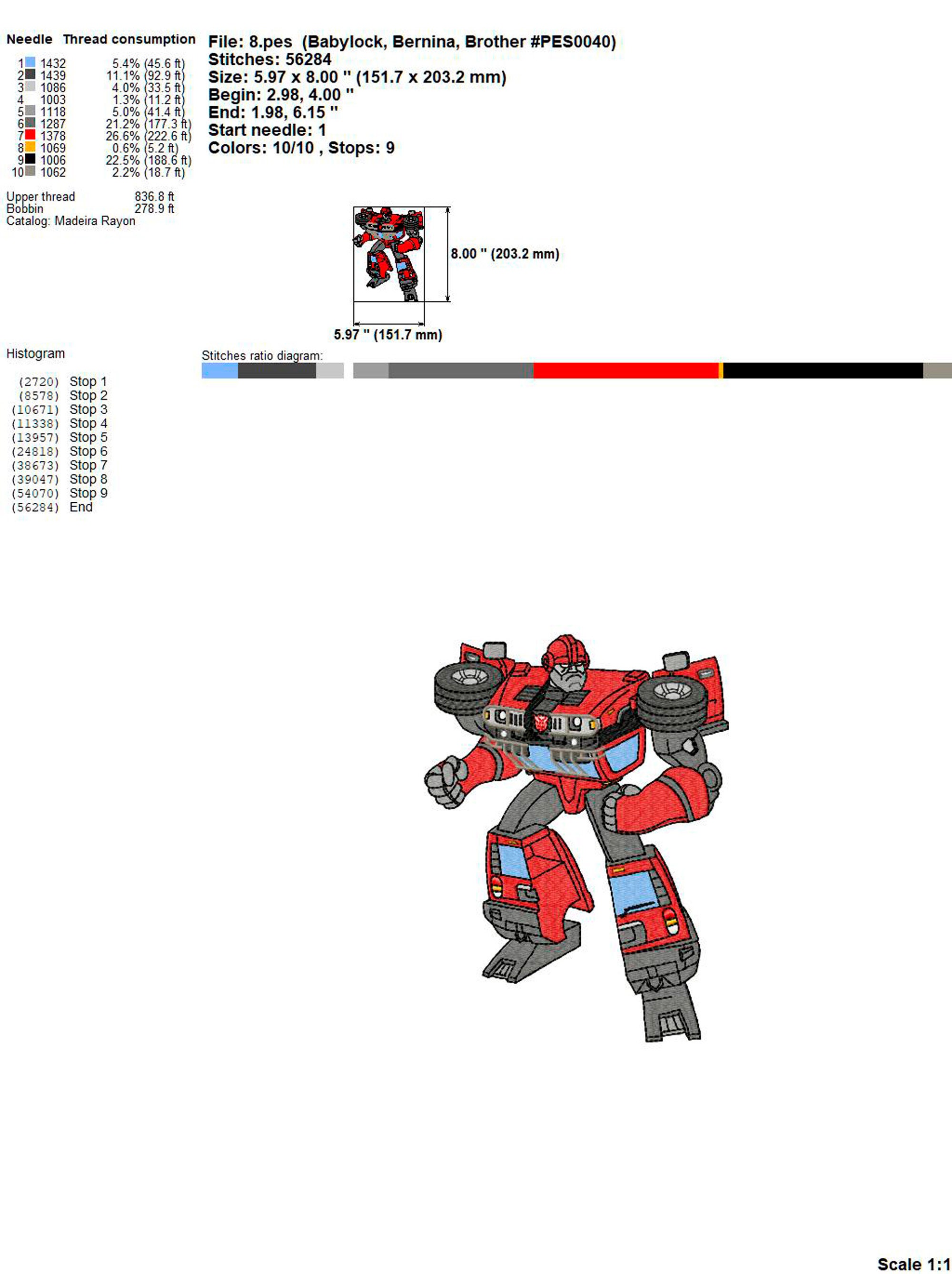 Designs for Embroidery Machines Robots. Three Digitized Patterns ...