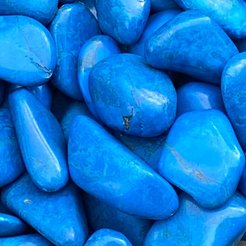 Small Blue Howlite Tumbled Stone Howlite Tumble Crystal - Etsy