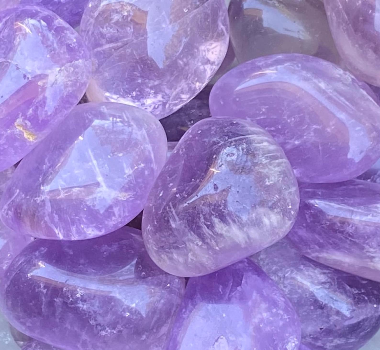Small Amethyst Tumbled Stones Amethyst Tumble Stone | Etsy