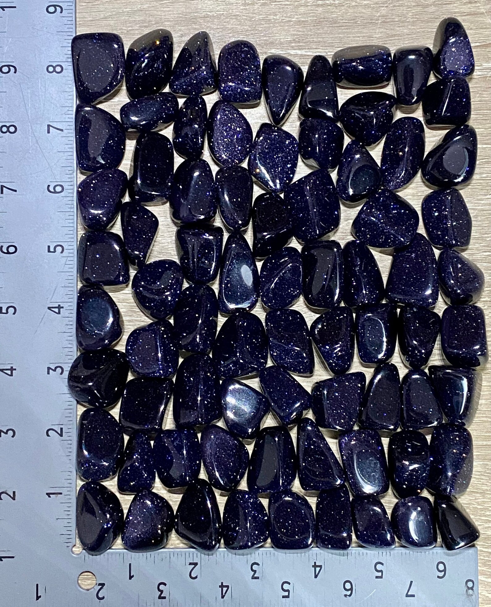 Blue Goldstone Tumbled Stone: Sparkle Energy Crystal for Sagittarius - Etsy