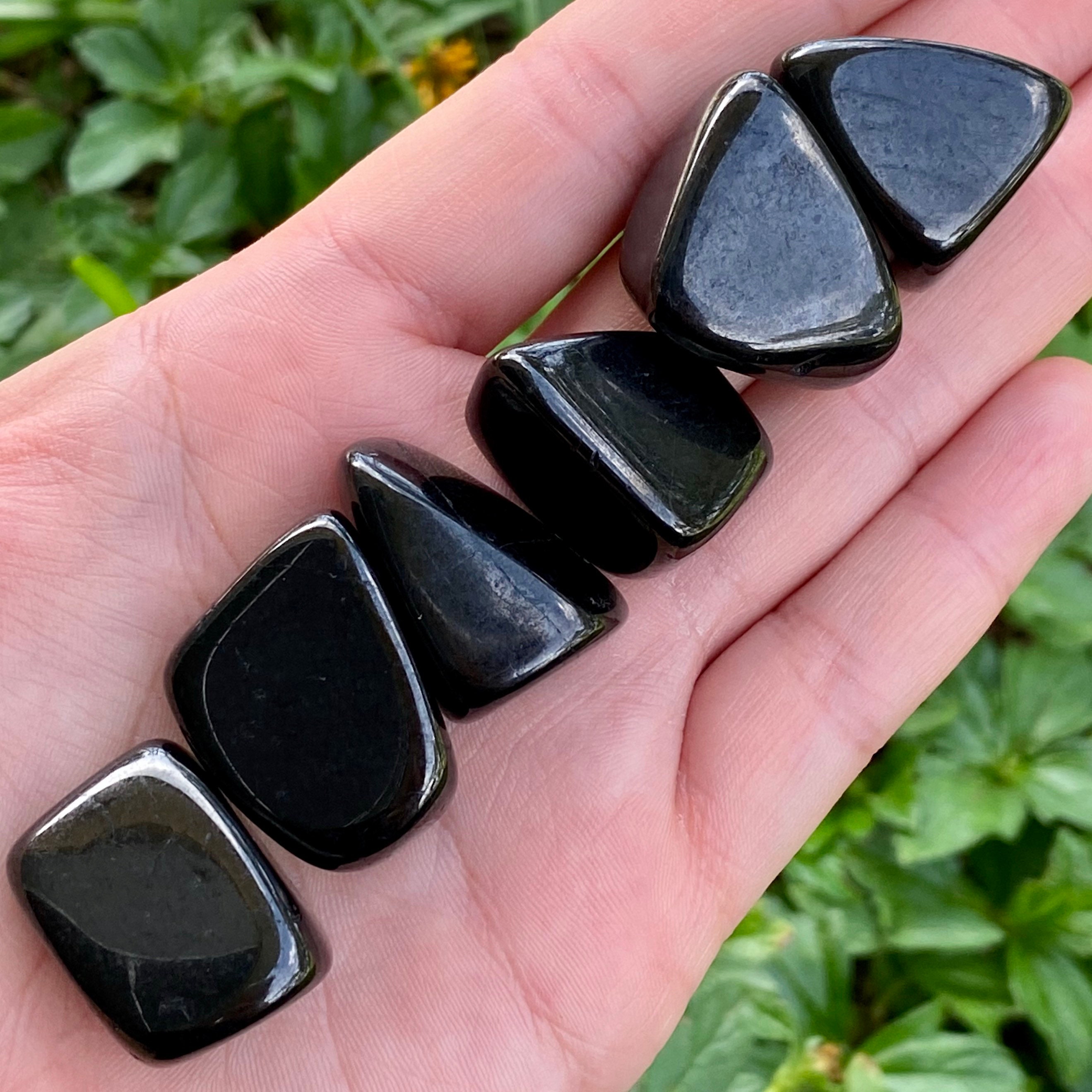 Jet Tumbled Stone Jet Tumble Stone Jet Crystal Crystal | Etsy