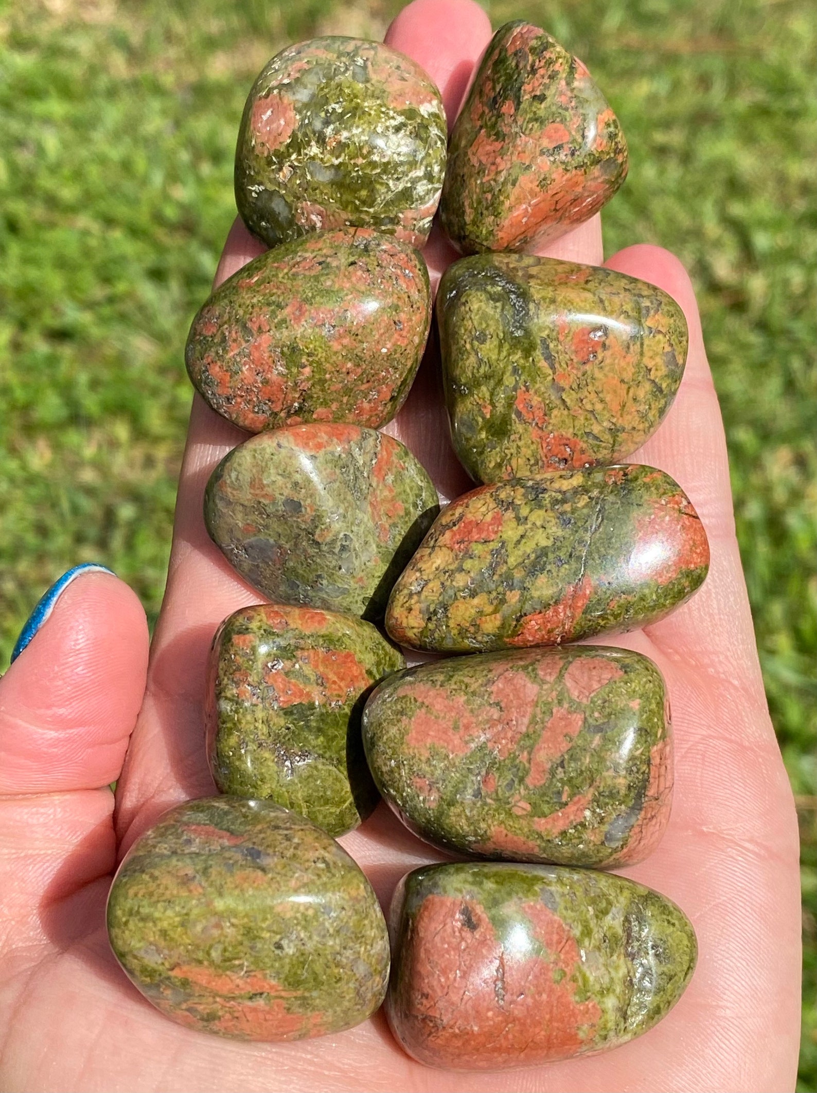 Unakite Unakite Tumbled Stones Unakite Tumble Stone - Etsy