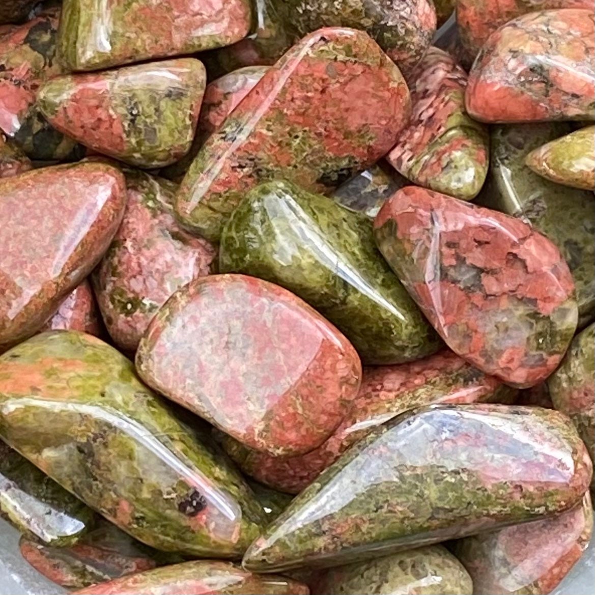 Small Unakite Tumble Stone Unakite Tumbled Unakite Polished | Etsy
