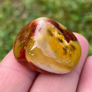 Mookaite Jasper Tumbled Stone, Mookaite Tumble, Jasper, Crystal, Pocket, Palm, Crystal Grid ...