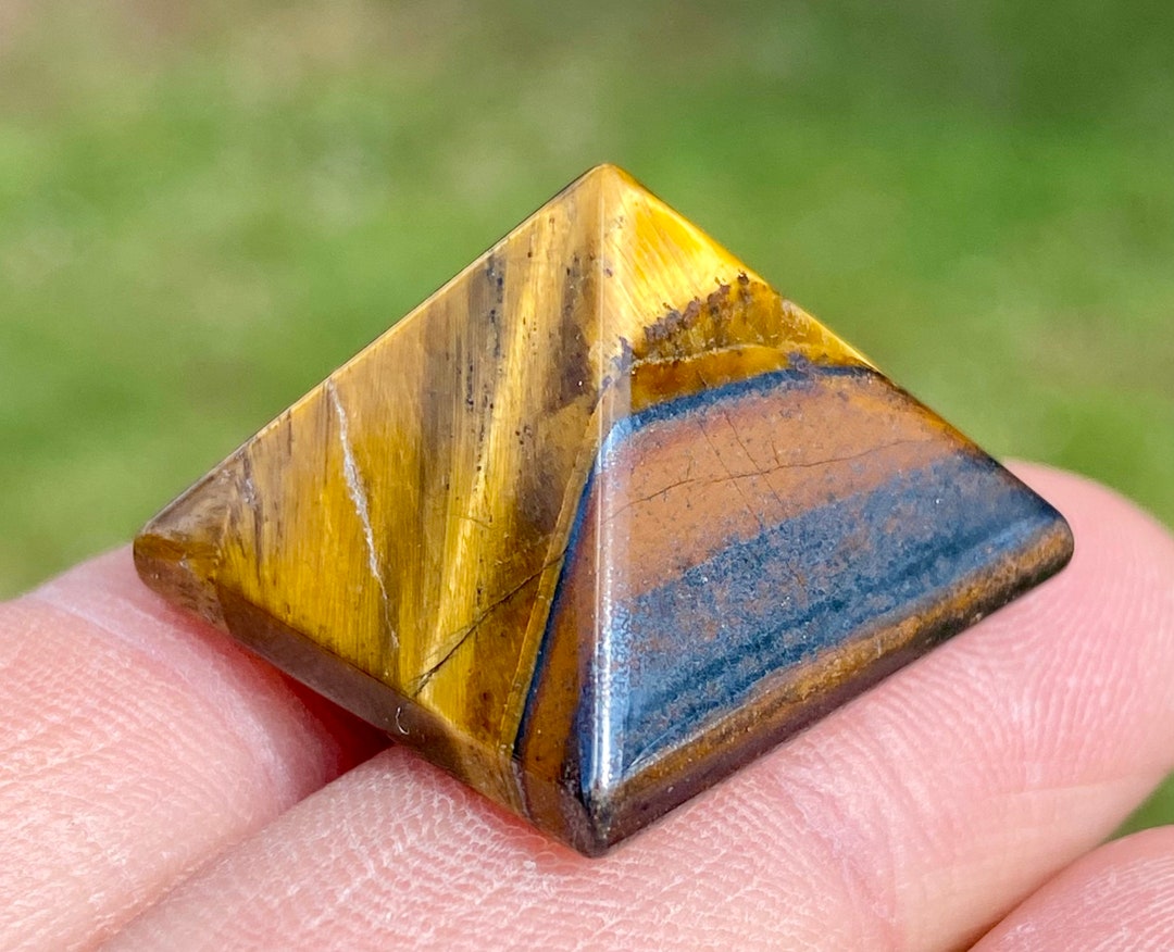 Tiger Eye Pyramid, Tigers Eye Crystal Pyramid, Crystal Pyramid, Golden ...