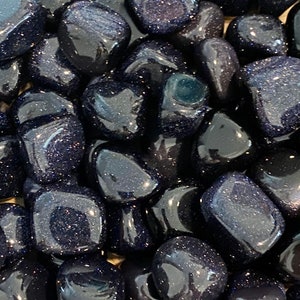 Blue Goldstone, Goldstone Tumbled Stones, Goldstone Tumble Stone ...