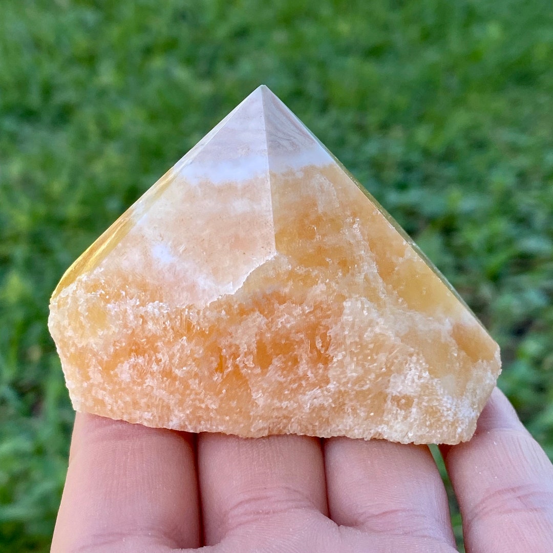 Orange Calcite Polished Point, Orange Calcite, Point, Stone Point ...