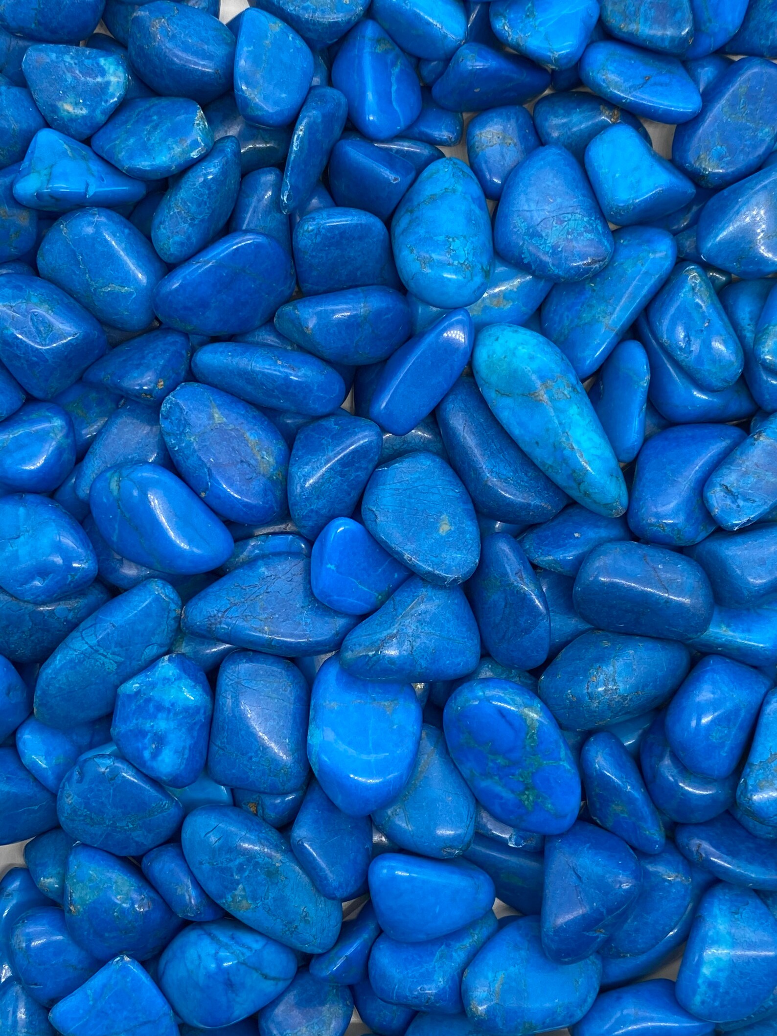 Small Blue Howlite Tumbled Stone Howlite Tumble Crystal - Etsy