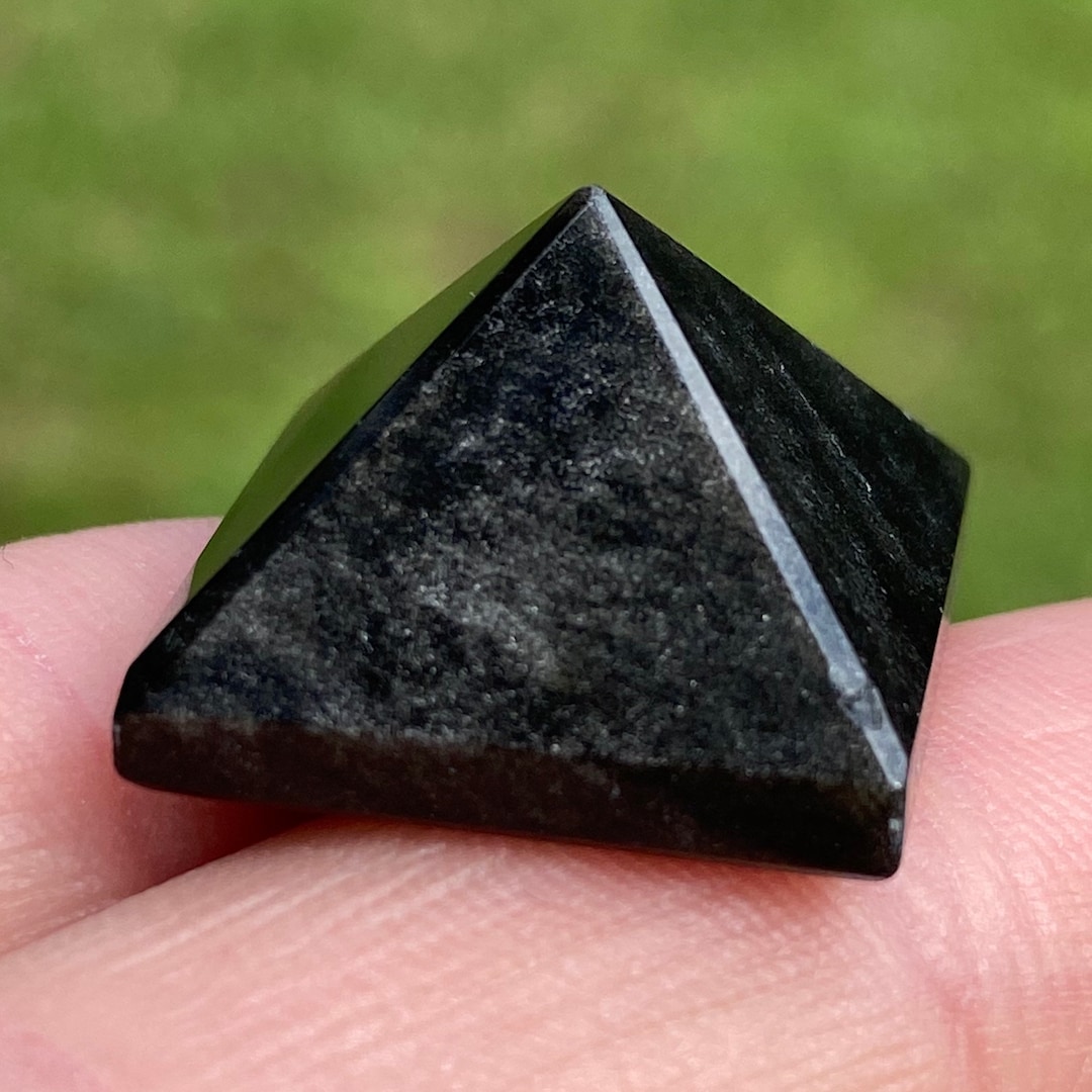 Black Obsidian Pyramid, Obsidian Crystal Pyramid, Crystal Pyramid ...