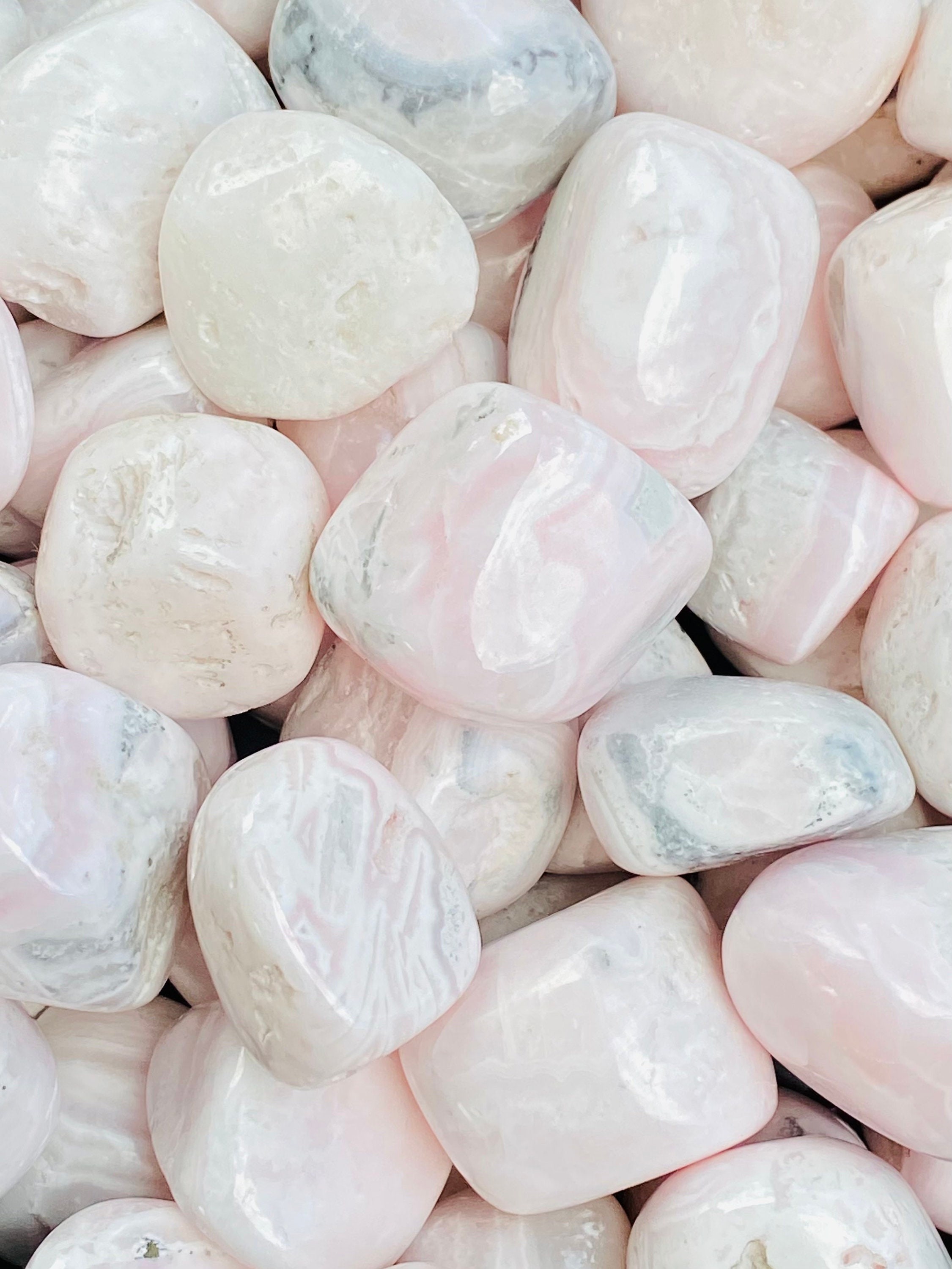 Large Pink Mangano Calcite Tumbled Stones Manganoan Calcite | Etsy