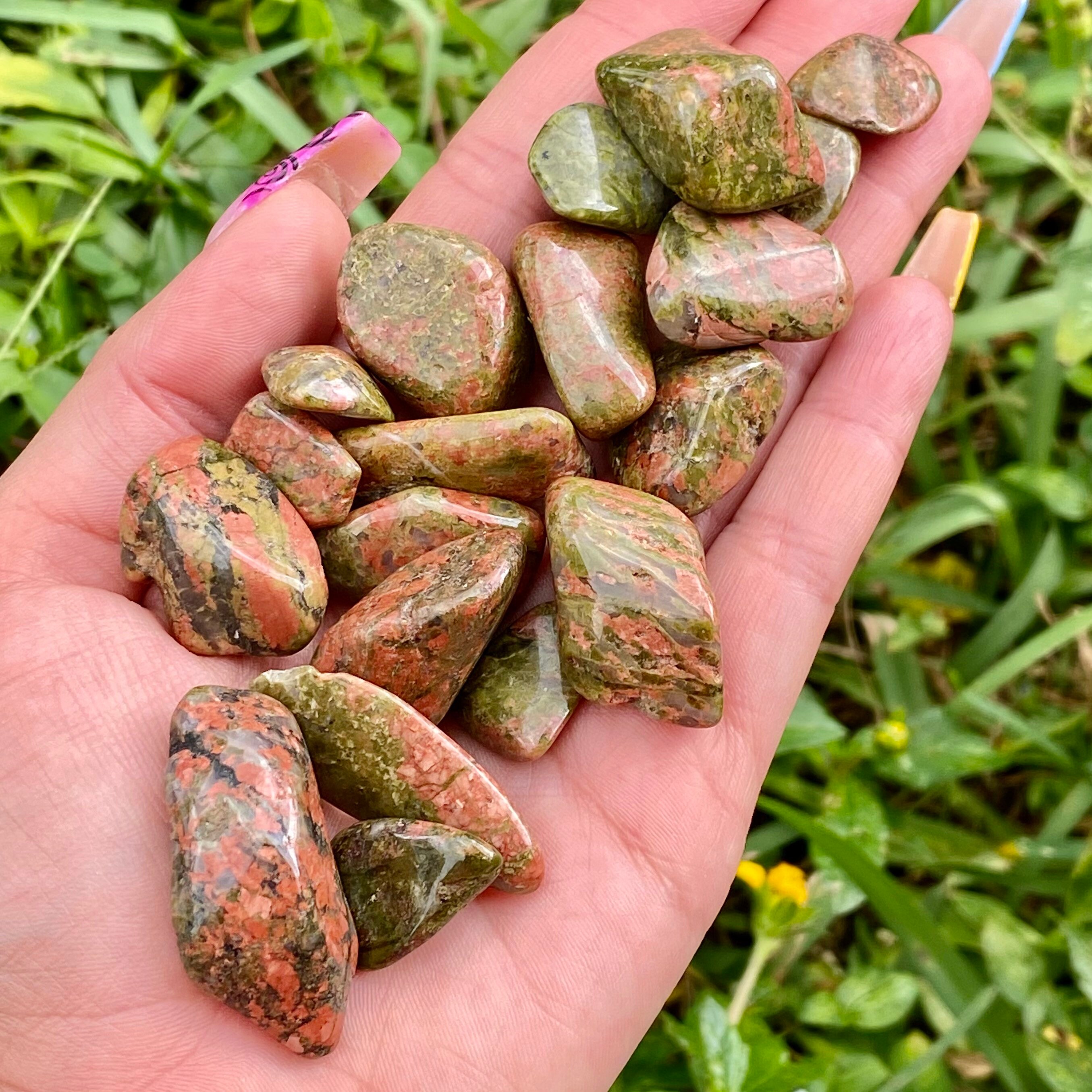 Small Unakite Tumble Stone Unakite Tumbled Unakite Polished | Etsy