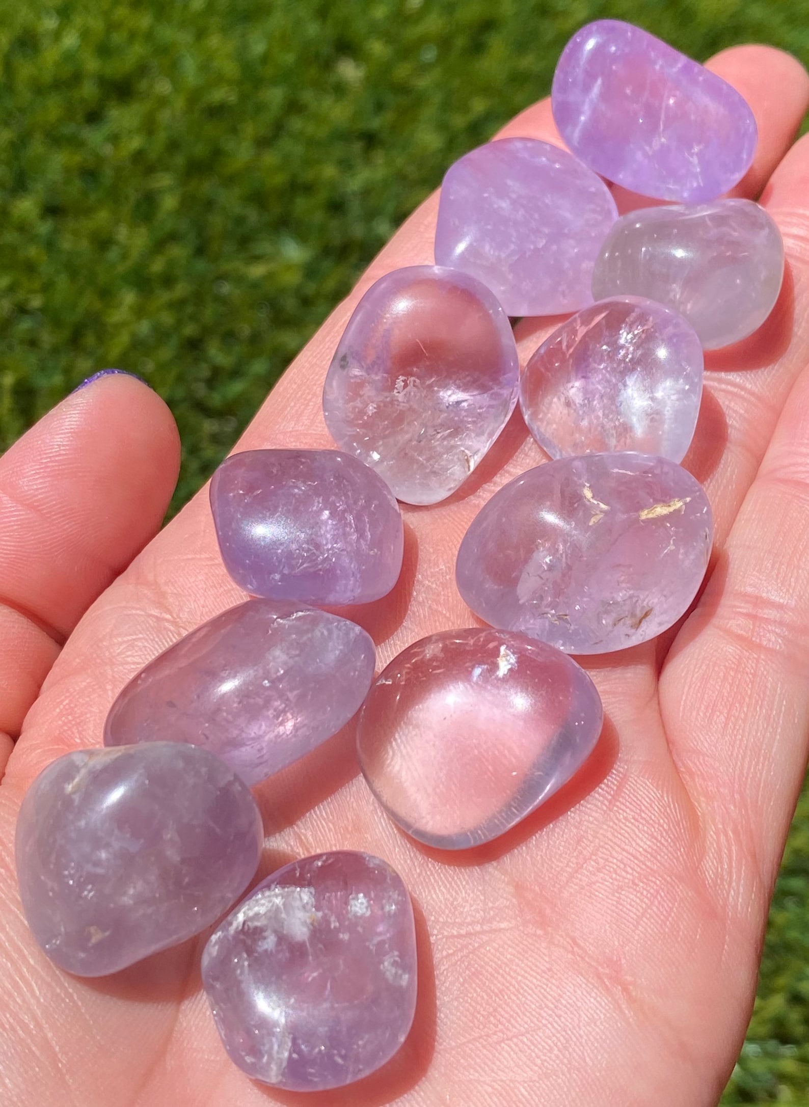 Small Amethyst Tumbled Stones Amethyst Tumble Stone - Etsy