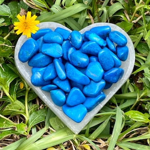 Small Blue Howlite, Tumbled Stone, Howlite Tumble, Crystal, Blue ...