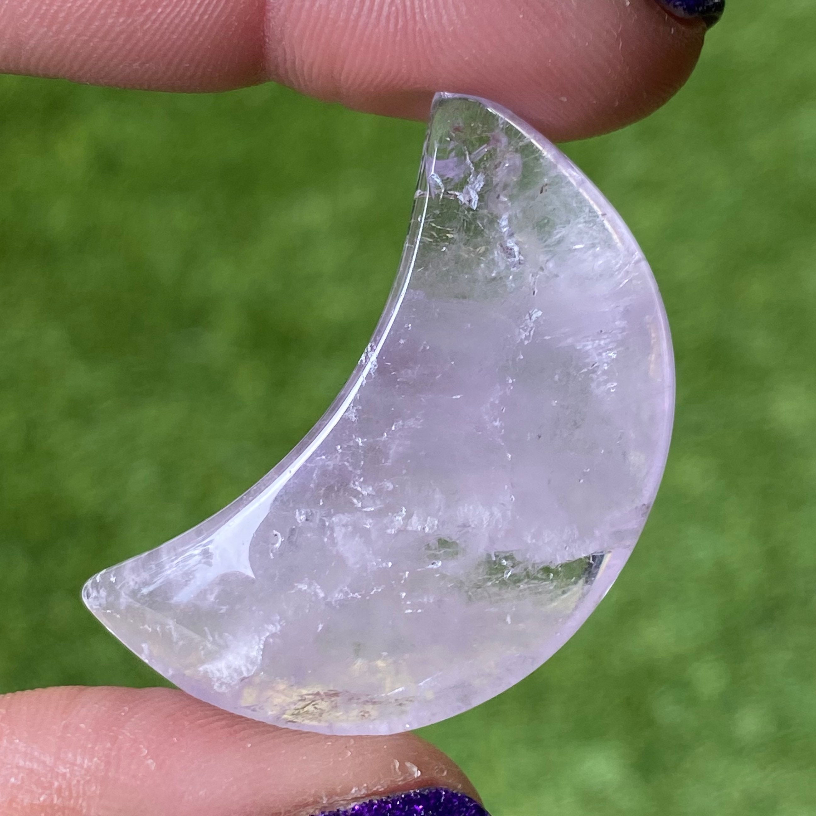 Amethyst Crescent Moon Amethyst Crystal Moon Healing | Etsy