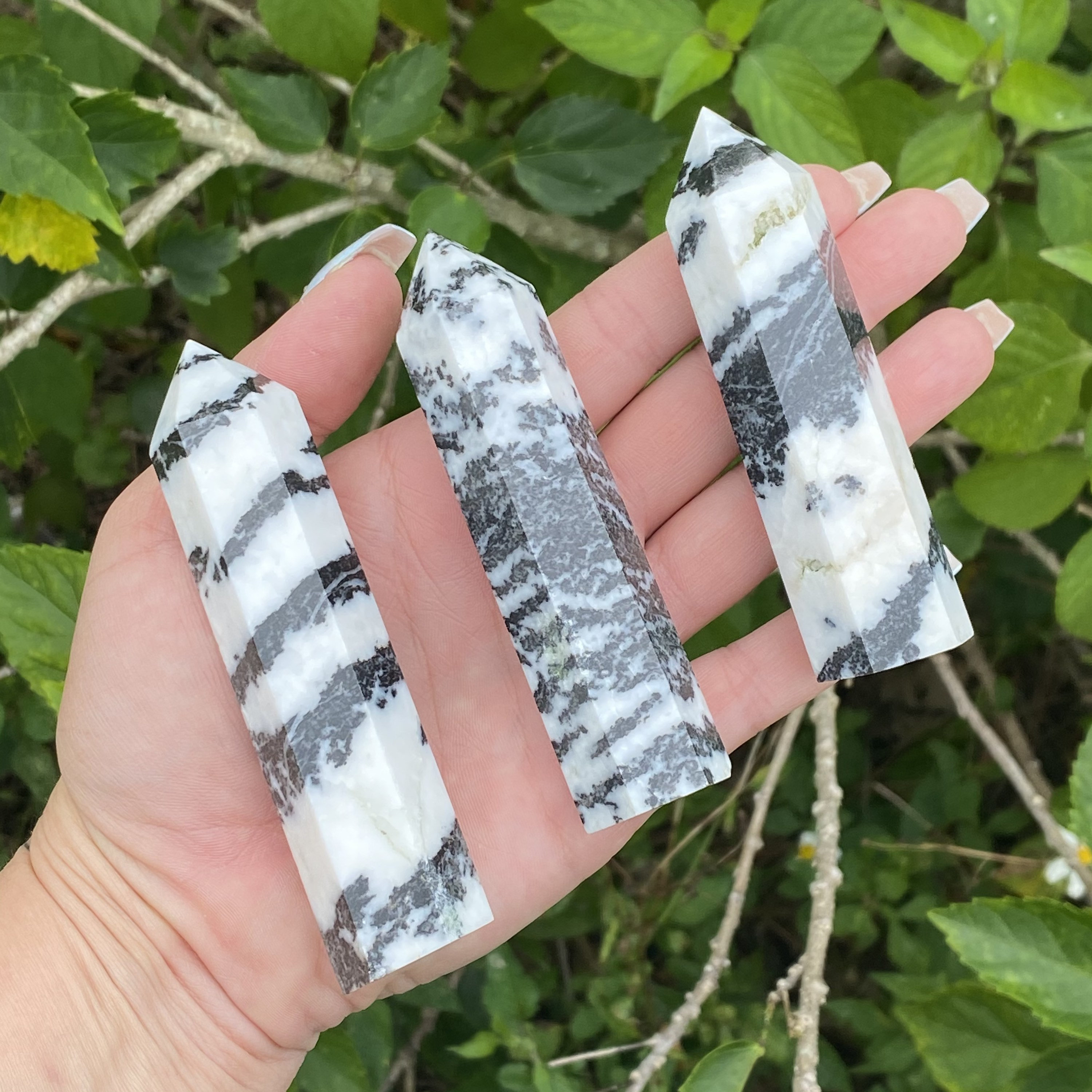 Zebra Jasper Tower Zebra Jasper Point Crystal Tower Column | Etsy